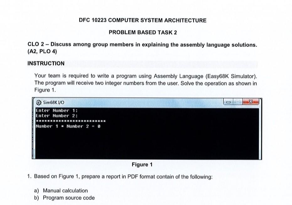Solved CLO 2 - Discuss among group members in explaining the | Chegg.com
