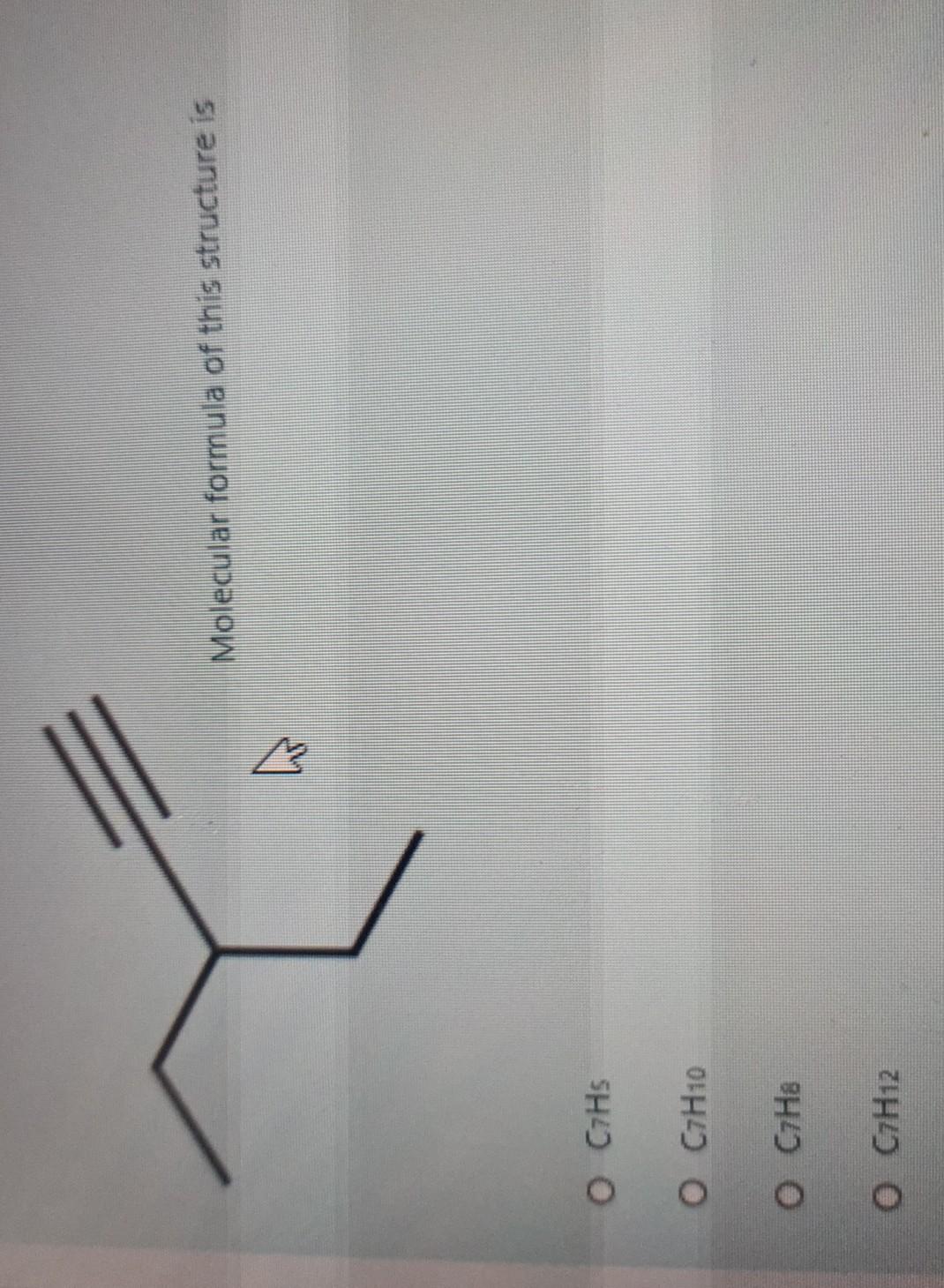 Solved Molecular formula of this structure is O C7Hs O C7H10 | Chegg.com