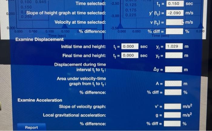 Height Versus Time Velocity Versus Time | Chegg.com