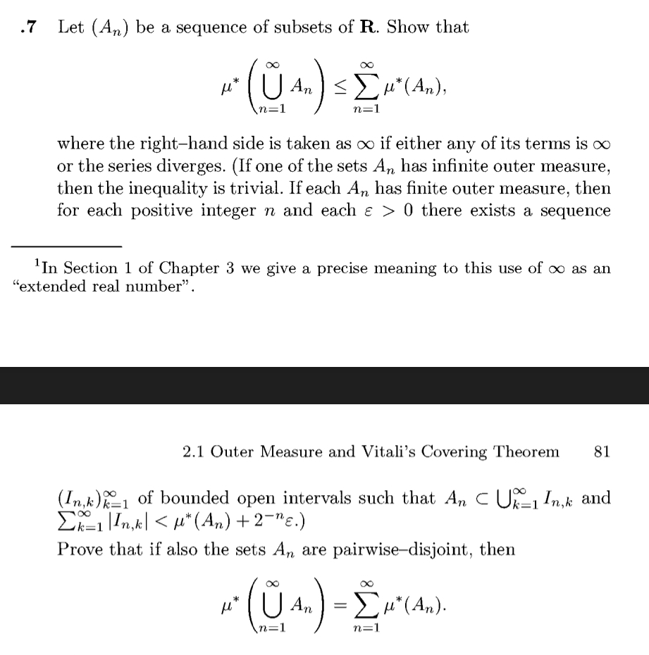 Solved . 7 ﻿Let (An) ﻿be a sequence of subsets of R. ﻿Show | Chegg.com
