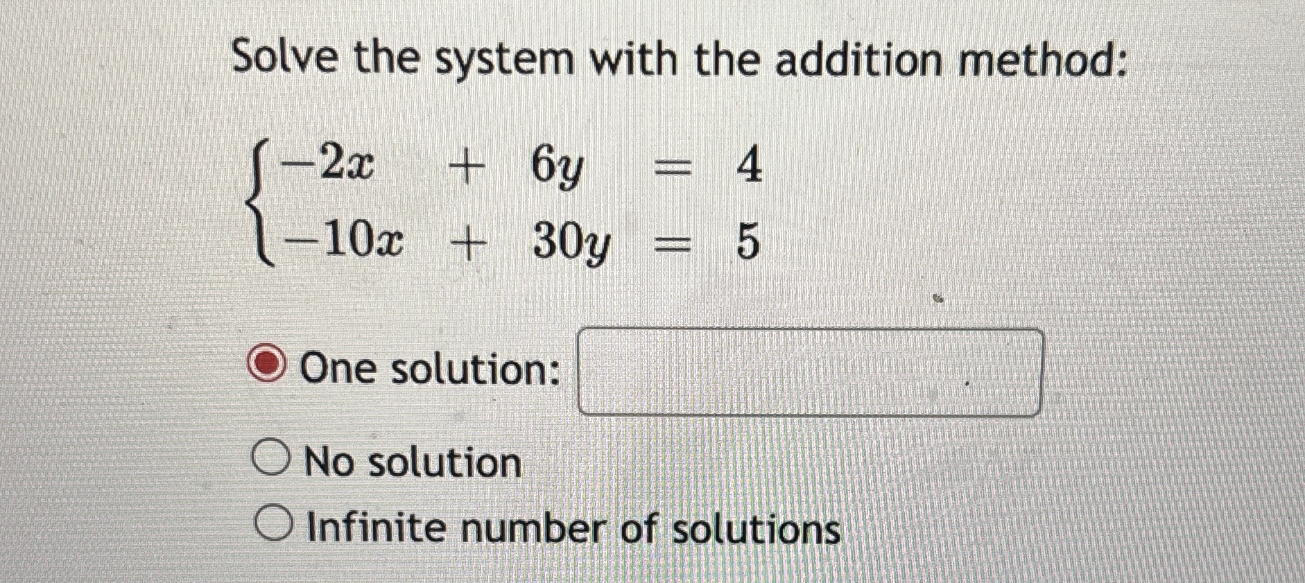Solved How to solve Solve the system with the addition | Chegg.com