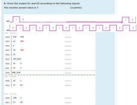 Solved B-Draw the output K1 ﻿and K2 ﻿according to the | Chegg.com