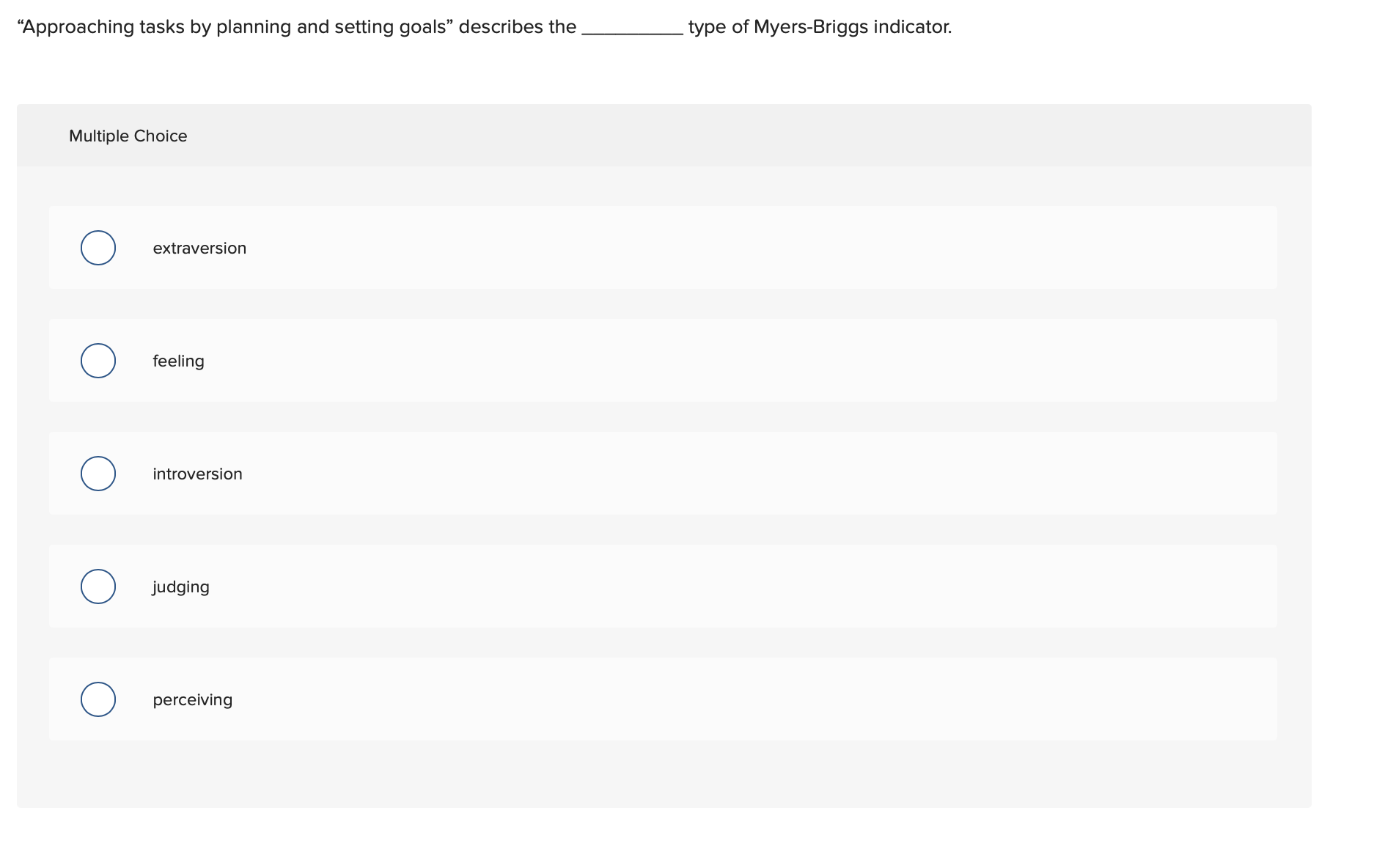 Solved "Approaching tasks by planning and setting goals" | Chegg.com
