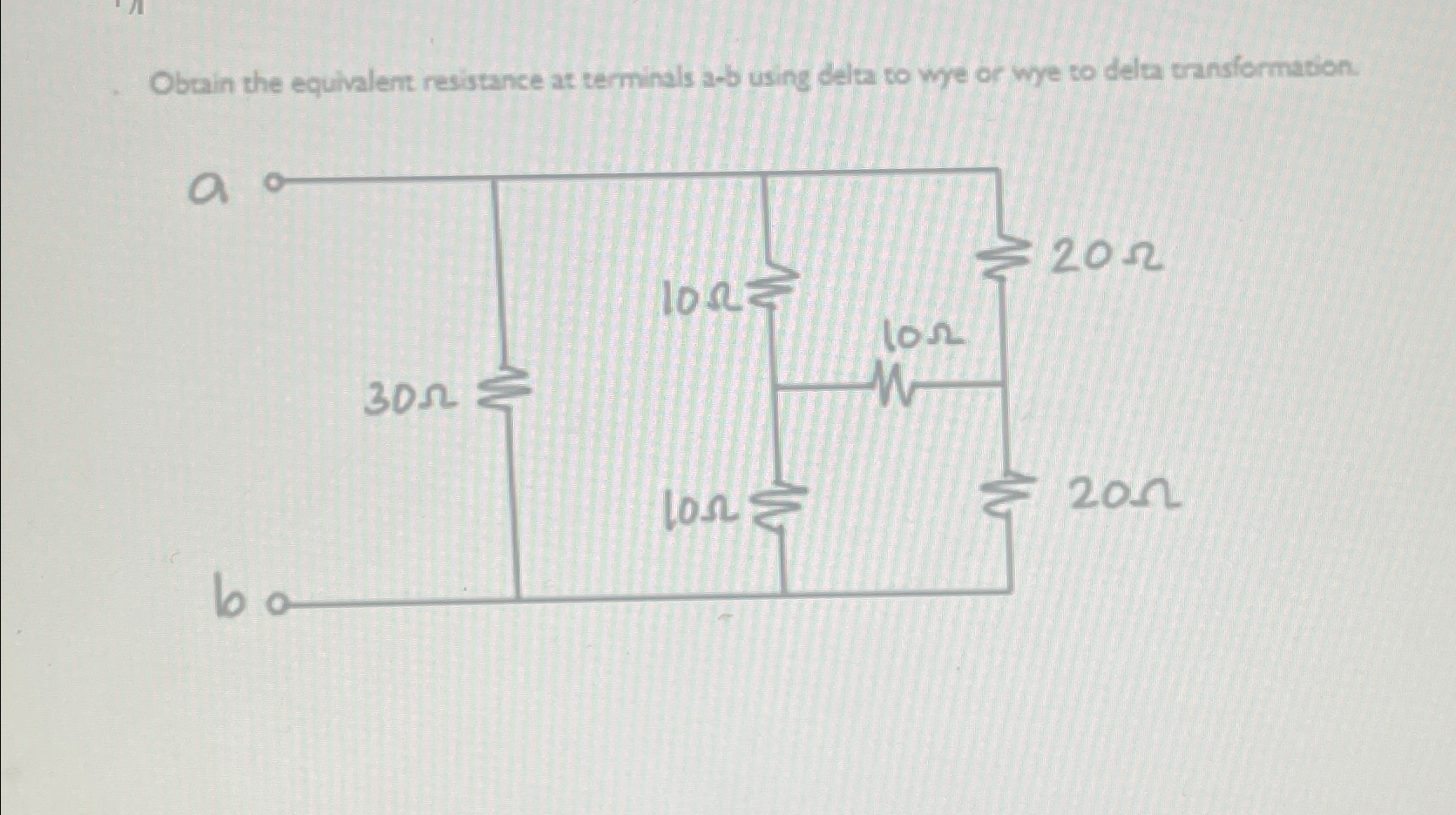 Solved Obain the equivalent resistance at terminals a-b | Chegg.com