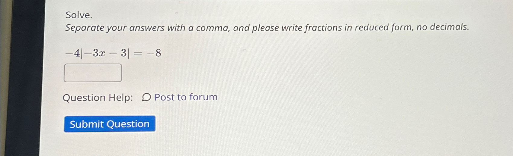 Solved Solve.Separate your answers with a comma, and please | Chegg.com