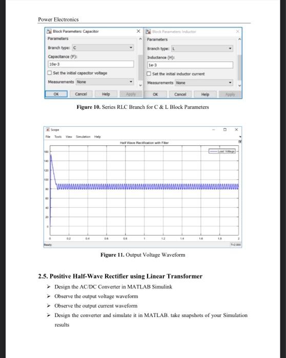 Figure 2. MATLAB Simulink Circuit of Half Wave | Chegg.com