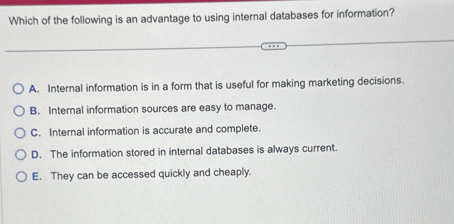 Solved Which of the following is an advantage to using | Chegg.com