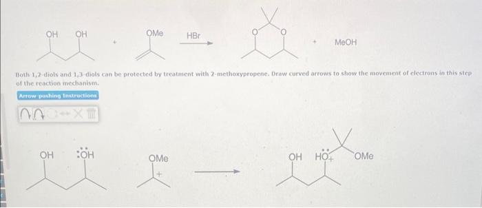 Solved HBr +MeOH Noth 1,2-diols and 1,3 diols can be | Chegg.com