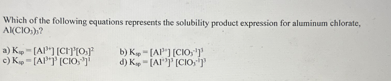 Solved Which of the following equations represents the | Chegg.com