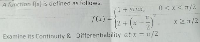 Solved A function f(x) ﻿is defined as | Chegg.com