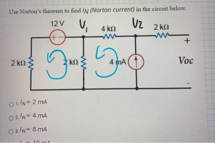 Solved Use Norton's theorem to find IN (Norton current) in | Chegg.com