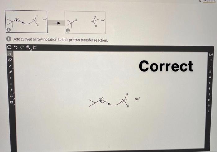 Solved CIL Na है Add curved arrow notation to this proton | Chegg.com