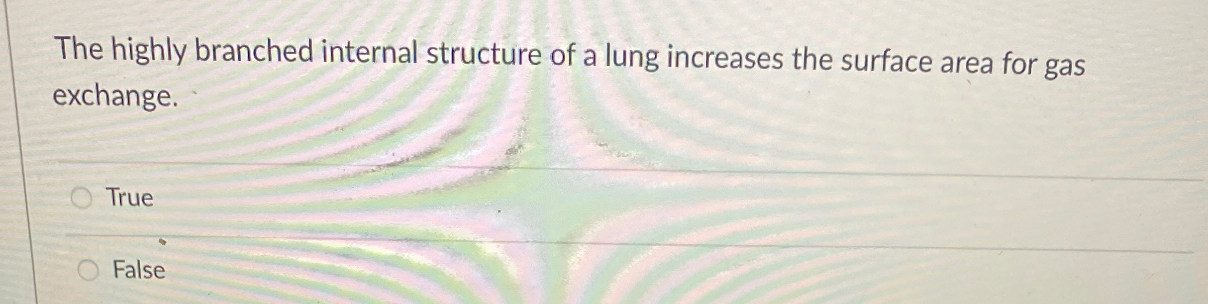 Solved The highly branched internal structure of a lung | Chegg.com