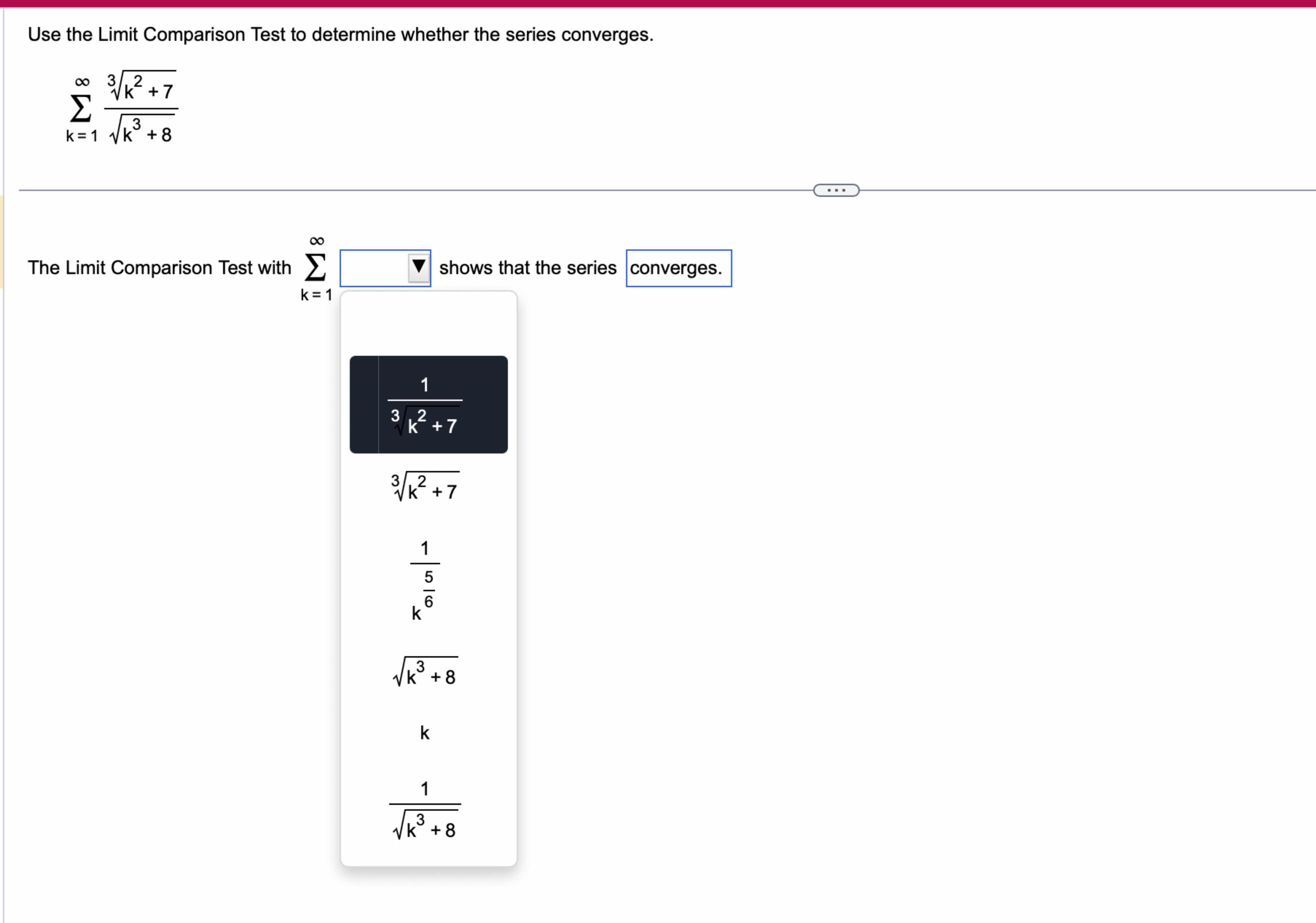 Solved Use The Limit Comparison Test To Determine Whether