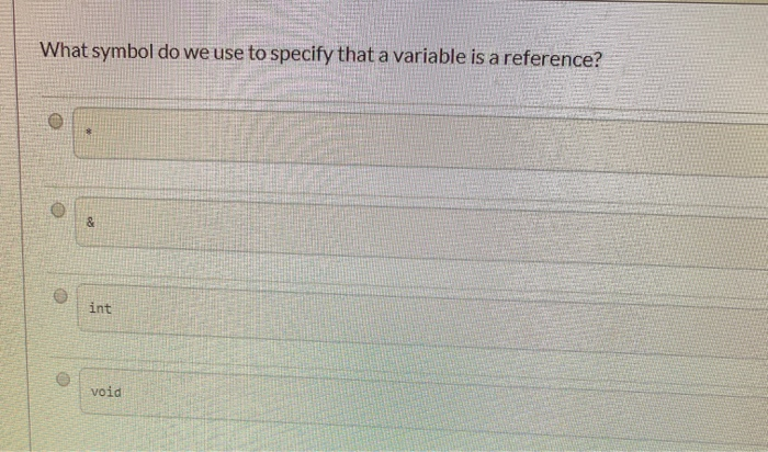 Solved What symbol do we use to specify that a variable is a | Chegg.com