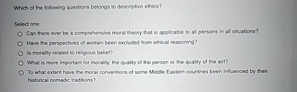 Solved Which of the following questions belongs to | Chegg.com