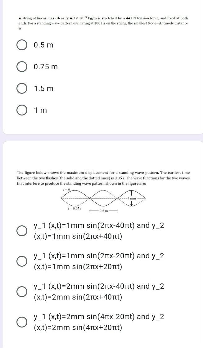 Solved A string of linear mass density 4.9 x 10-kg/m is | Chegg.com