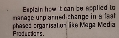 Solved Explain how it can be applied to manage unplanned | Chegg.com