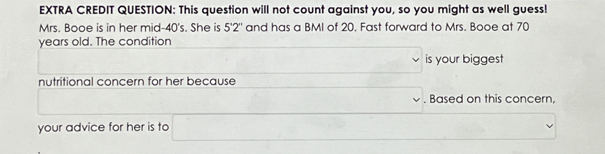 Solved EXTRA CREDIT QUESTION: This question will not count | Chegg.com