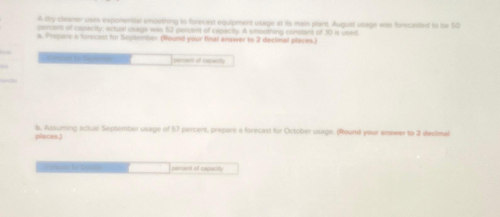 Solved percem of capacity; actual usage was 5 ? ﻿percent of | Chegg.com