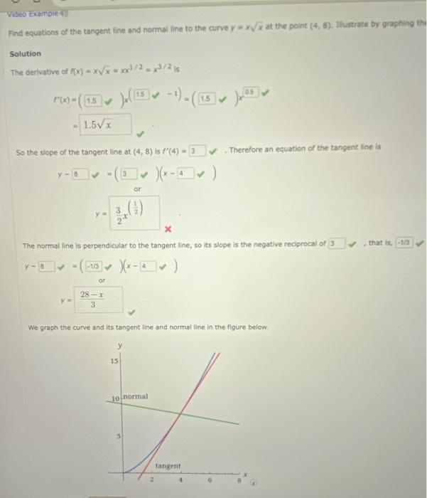 Solved Find equations of the tangent line and normal line to | Chegg.com