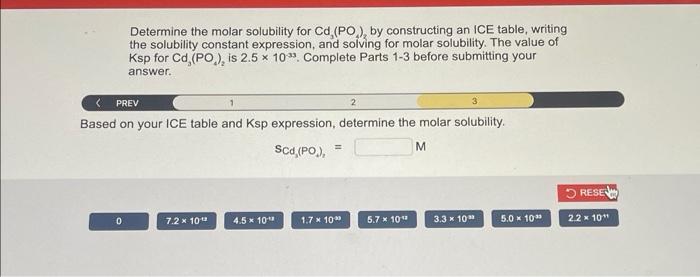 Solved the solubility constant expression, and solving for | Chegg.com