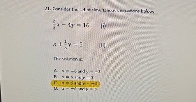 Solved Consider the set of simultancous equations | Chegg.com