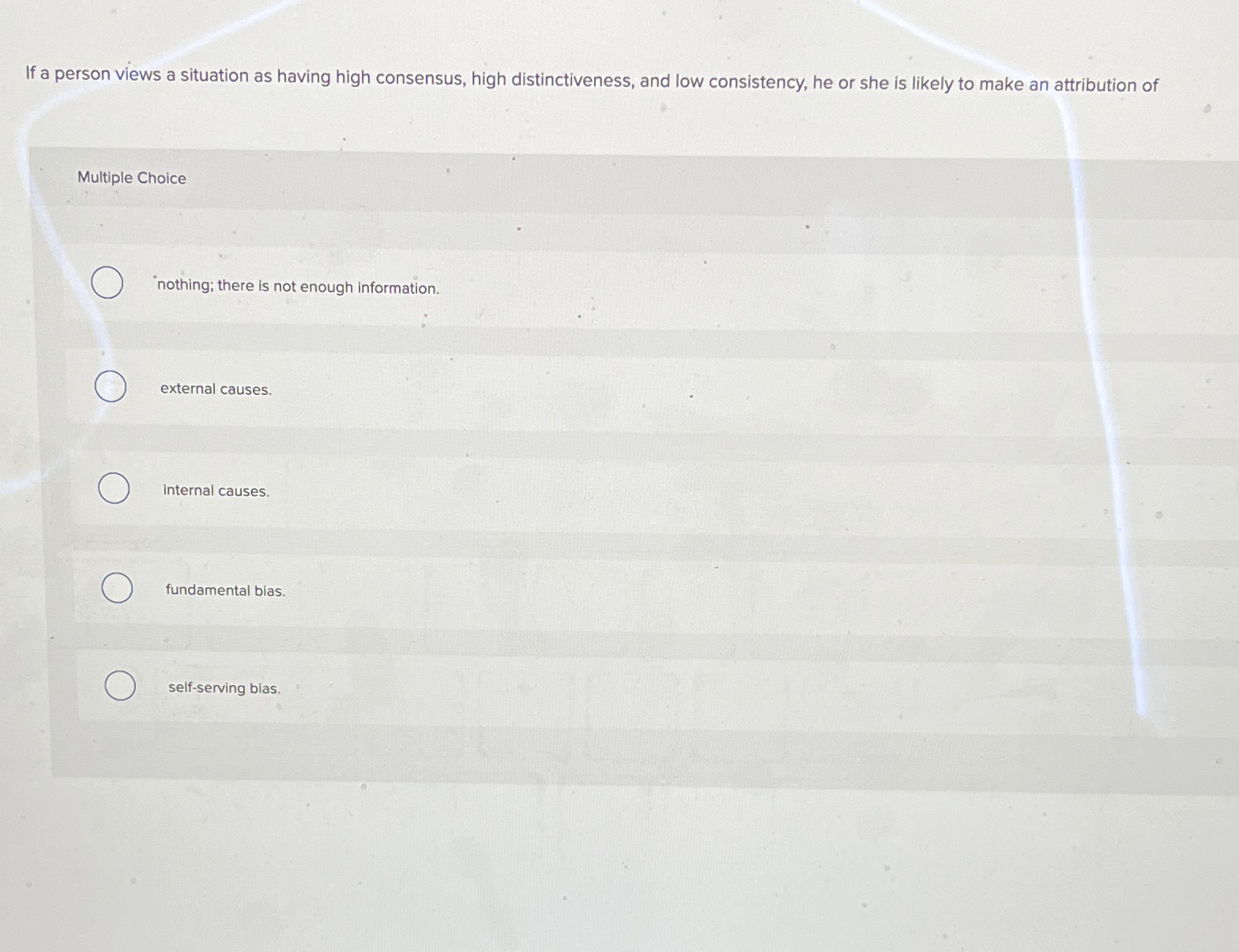 Solved If a person views a situation as having high | Chegg.com