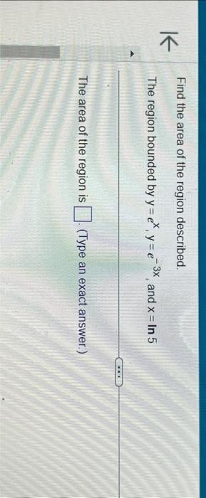 Solved Find the area of the region described. The region | Chegg.com
