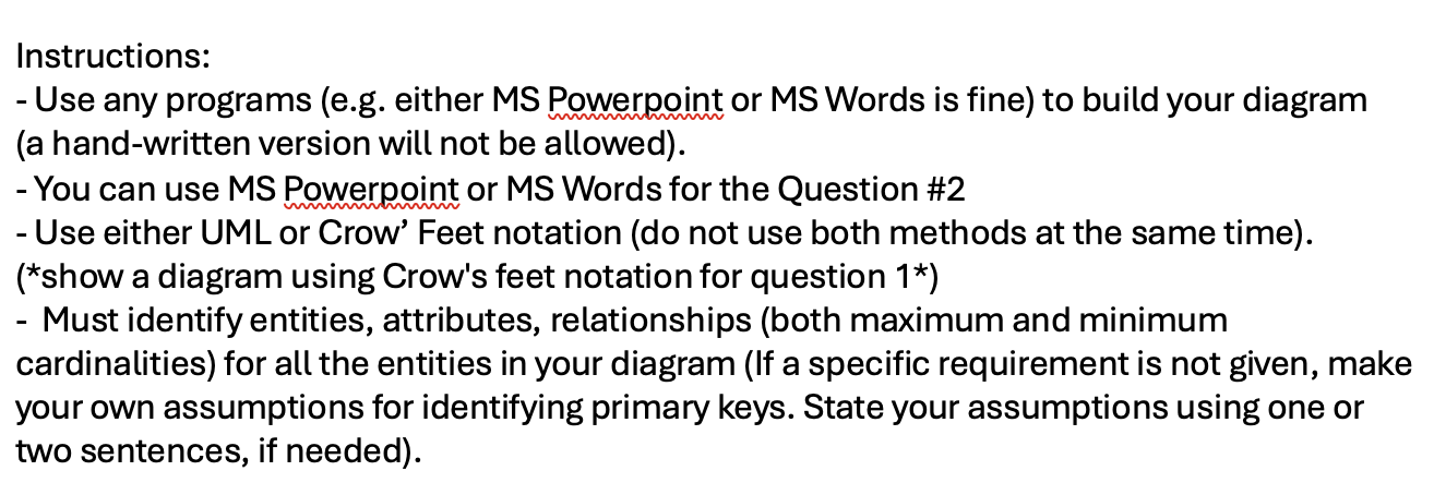 Solved Instructions:- ﻿Use any programs (e.g. ﻿either MS | Chegg.com