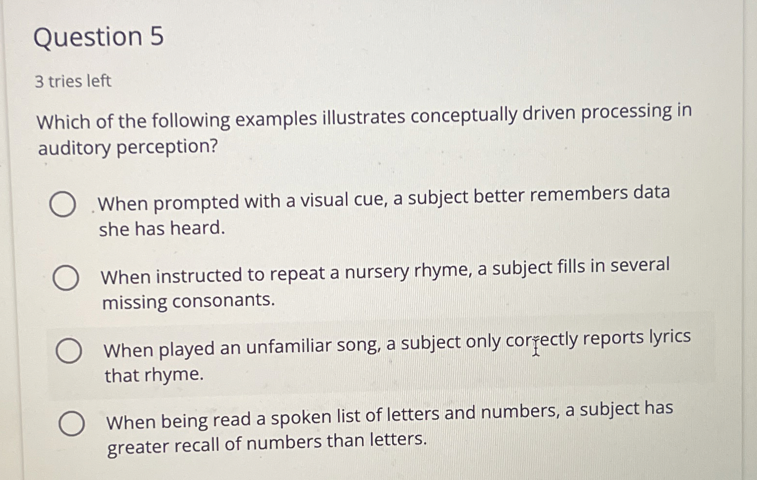 Solved Question 53 ﻿tries leftWhich of the following | Chegg.com