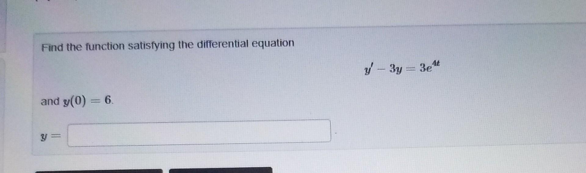 Solved Find the function satisfying the differential | Chegg.com