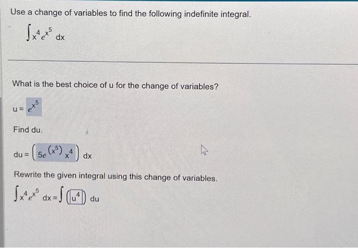 Solved Use a change of variables to find the following | Chegg.com