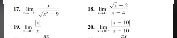 Solved Finding a Limit In Exercises 11-34, find the limit | Chegg.com