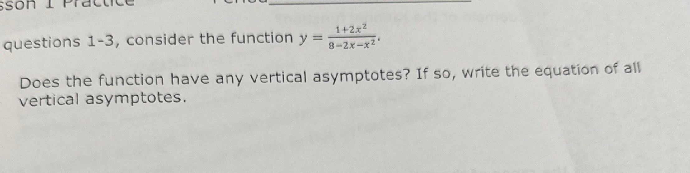 Solved questions 1-3, consider the function | Chegg.com Solved questions 1-3, consider the function | Chegg.com