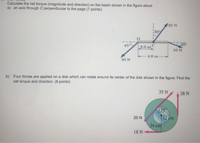 Solved Calculate the net torque (magnitude and direction) on | Chegg.com