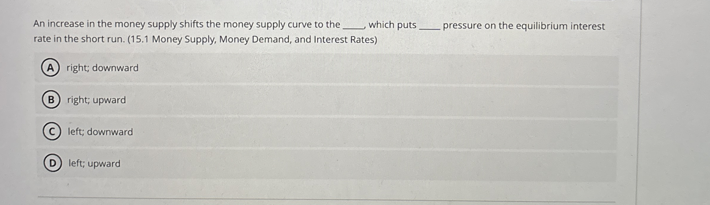 Solved An increase in the money supply shifts the money | Chegg.com