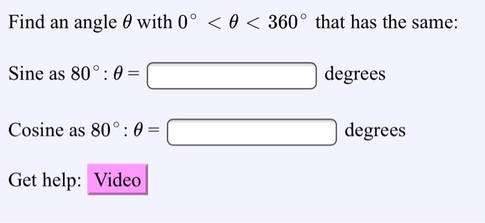 Solved Without using a calculator, compute the sine and | Chegg.com