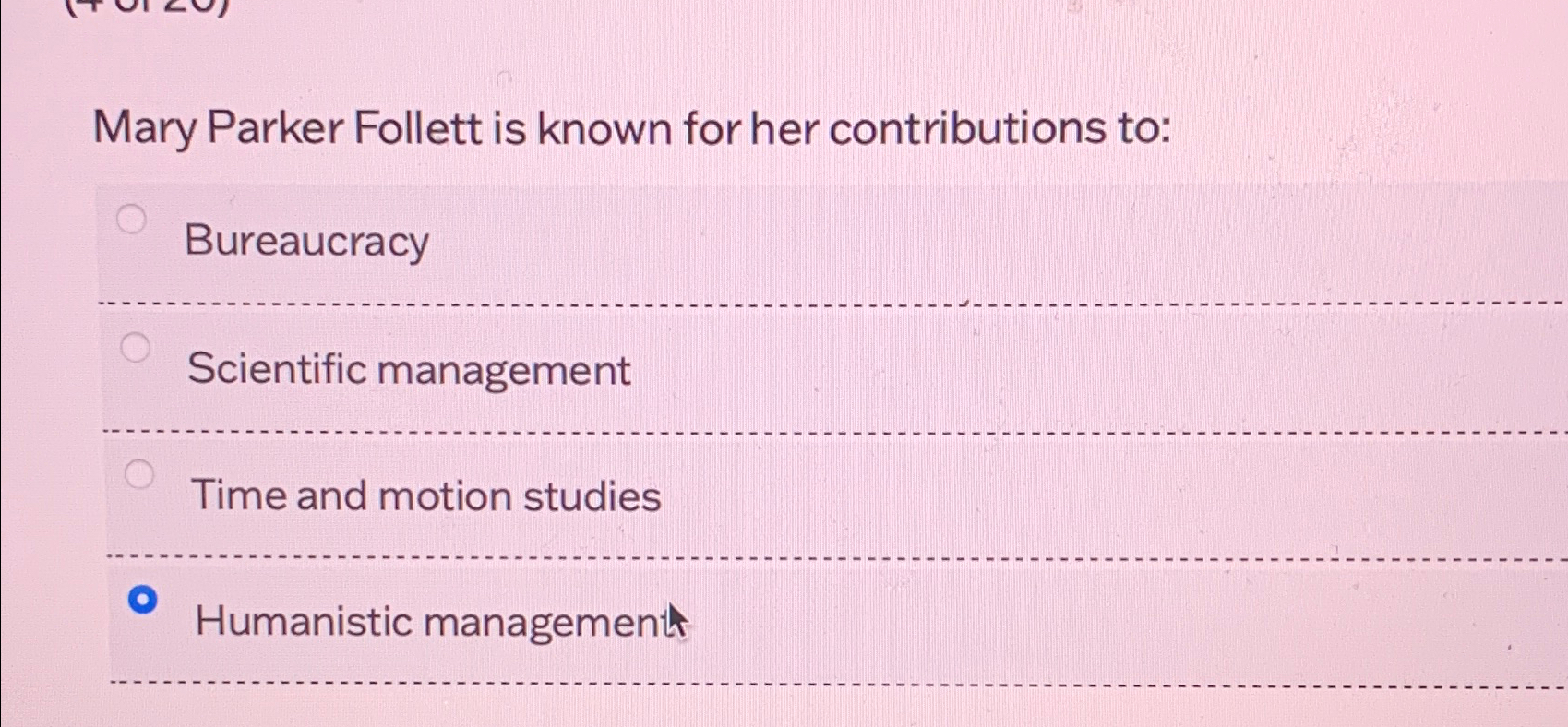 Solved Mary Parker Follett is known for her contributions | Chegg.com