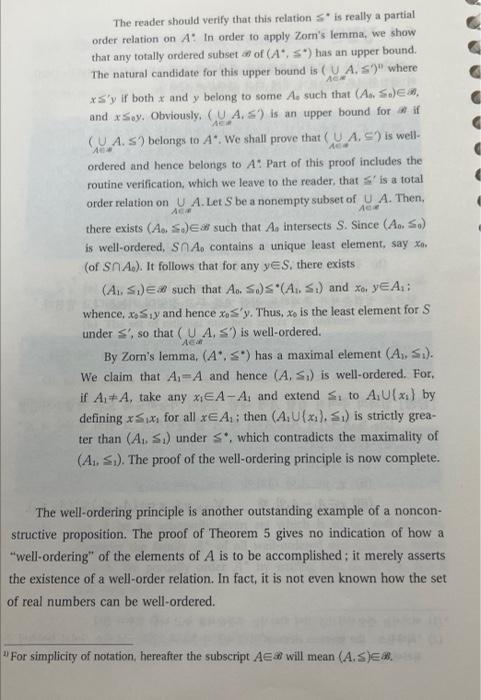 Solved 6. The relation ≦′ defined in the proof of Theorem 5 | Chegg.com