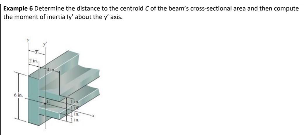Solved Example 6 Determine the distance to the centroid C of | Chegg.com