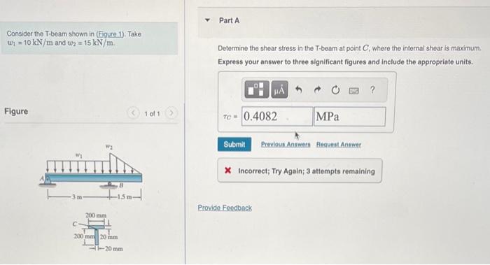Solved Consider the T-beam shown in (Fiqure 1). Take | Chegg.com