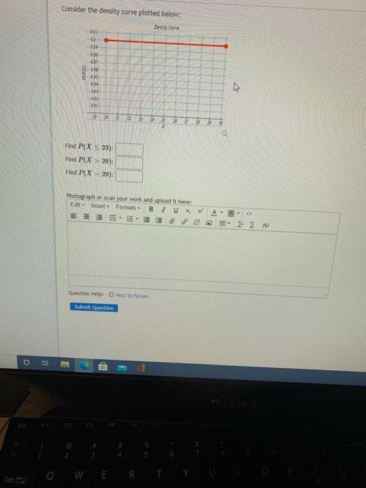 Solved Consider the density curve plotted below: Descue 01 | Chegg.com