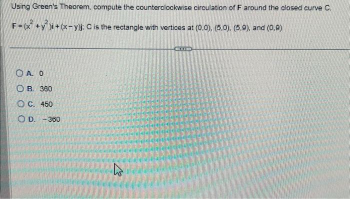 Solved Using Green's Theorem, compute the counterclockwise | Chegg.com