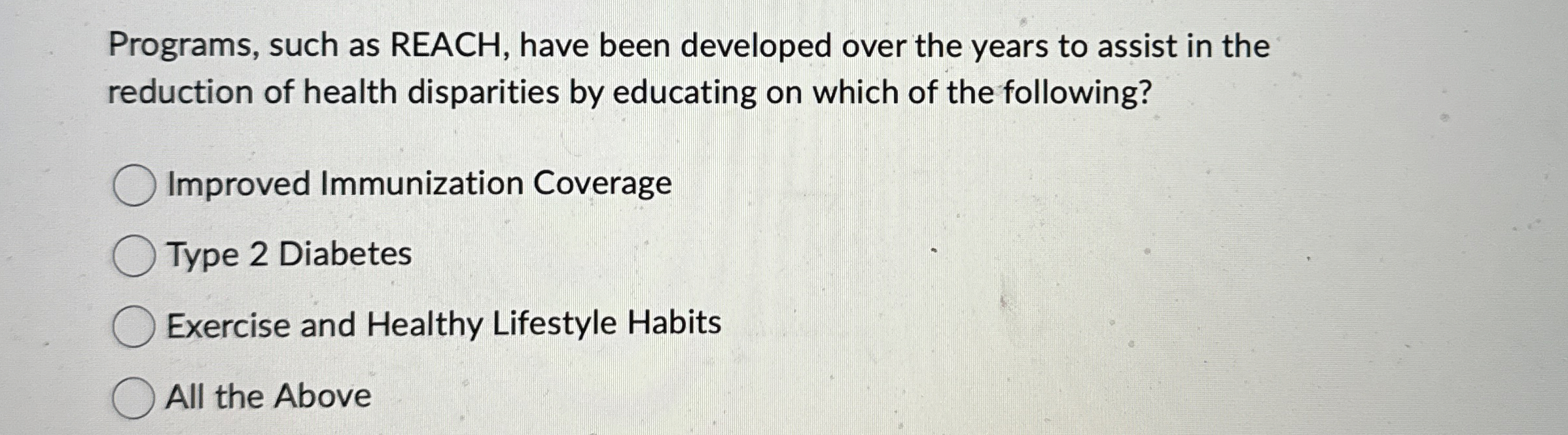 Solved Programs, such as REACH, have been developed over the | Chegg.com