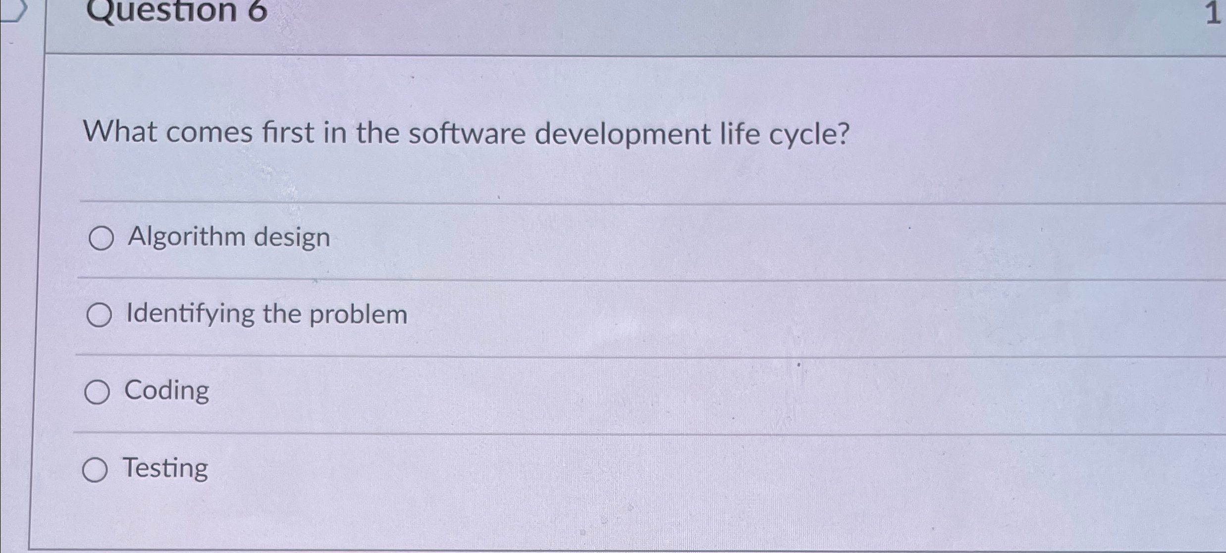 Solved What comes first in the software development life | Chegg.com