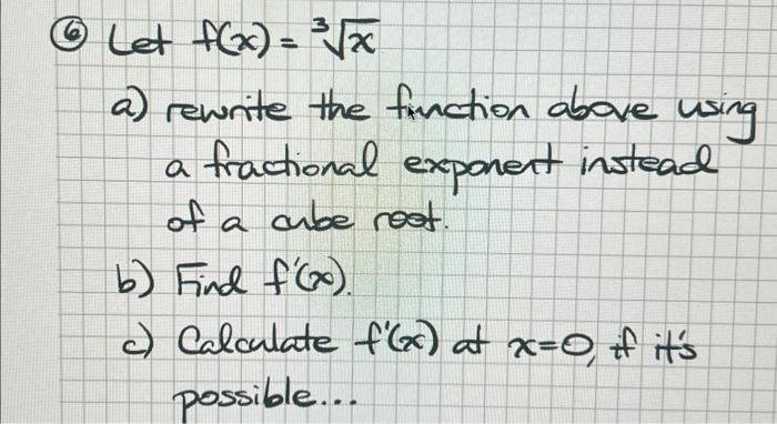 Solved Let f(x)=3x a) rewrite the finction above using a | Chegg.com