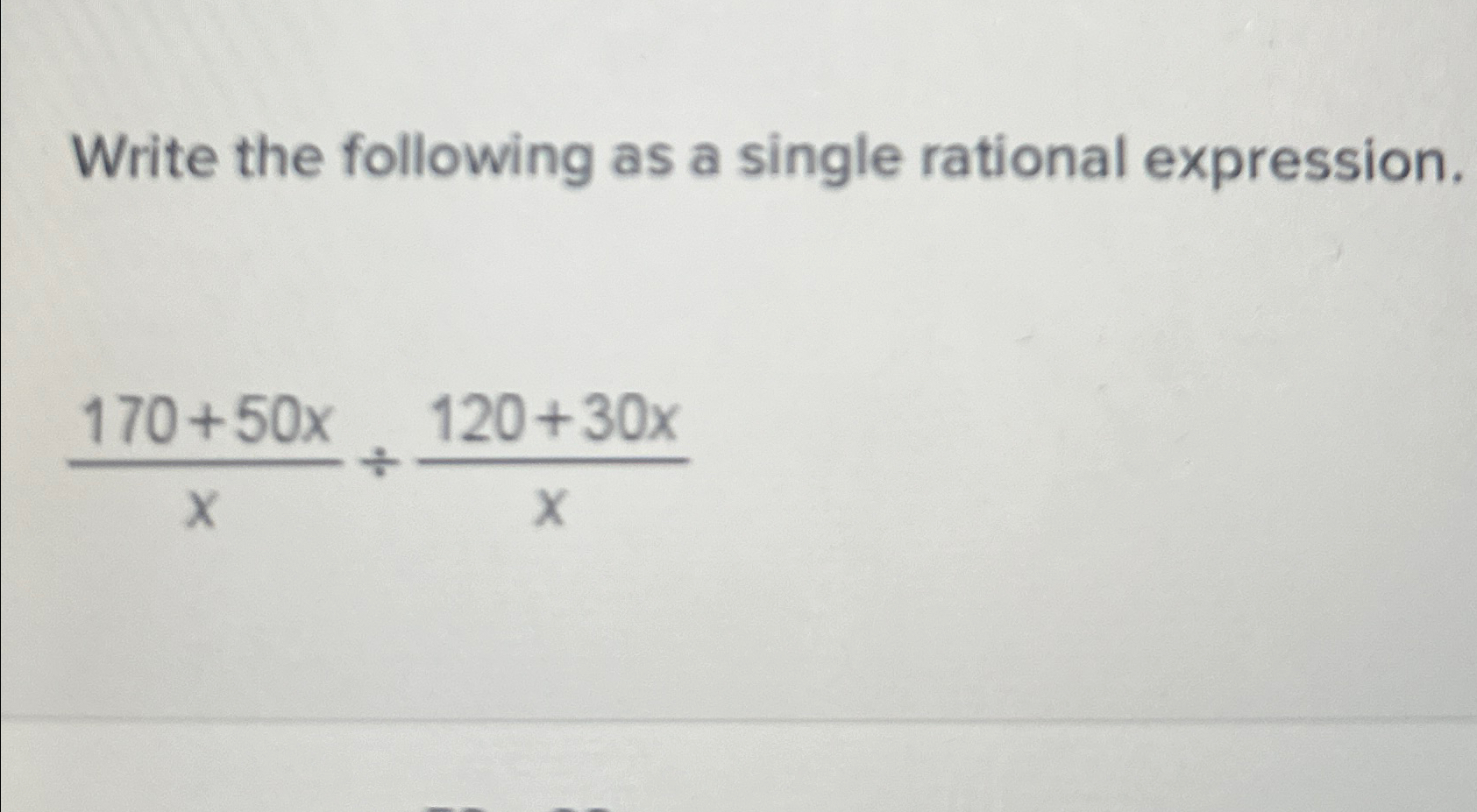 Write the following as a single rational | Chegg.com