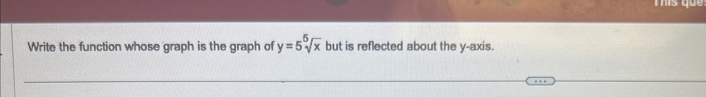 Solved Write the function whose graph is the graph of y=5x5 | Chegg.com