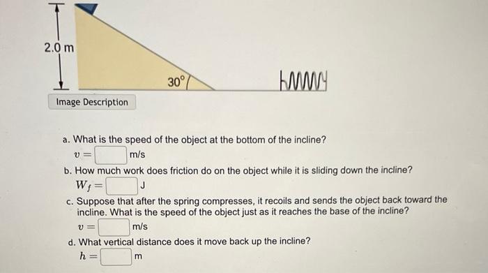 Solved An object of mass 9 kg is released at point A, slides | Chegg.com